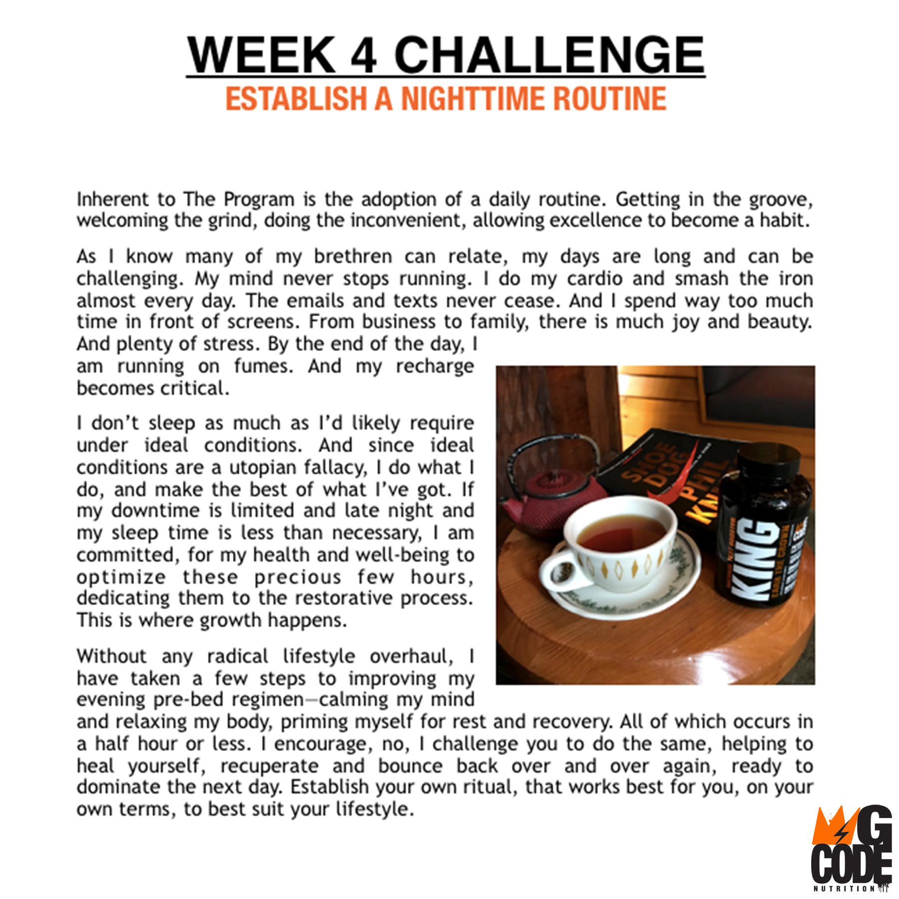 The Program 2020: Week 4 – GCode Nutrition